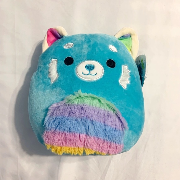 Squishmallows | Toys | Nwt Vanessa The Blue Rainbow Red Panda ...